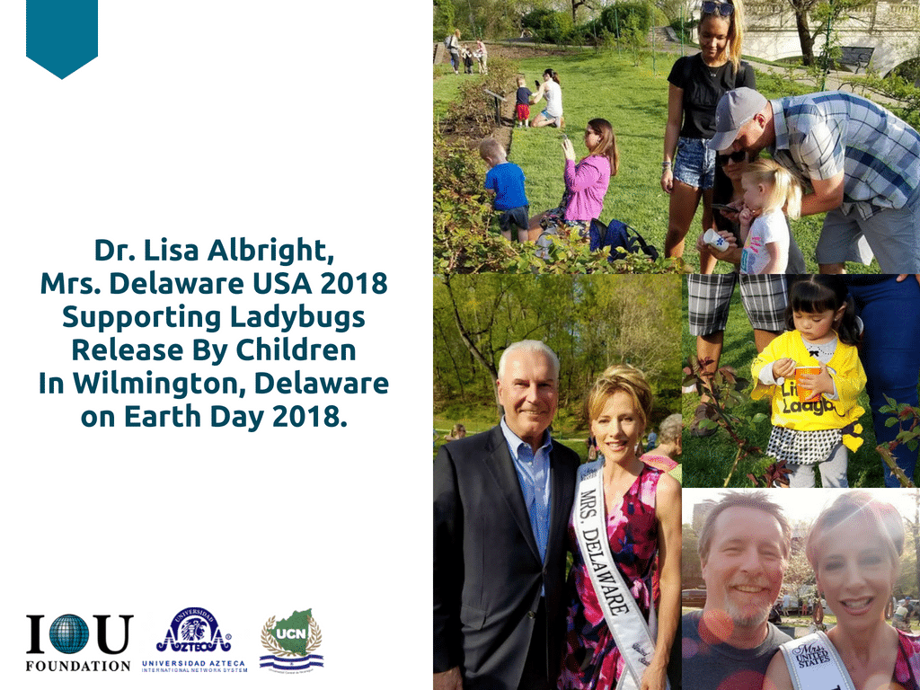 Dr. Lisa Albright, Mrs. Delaware USA 2018 Supporting Ladybug Release in ...