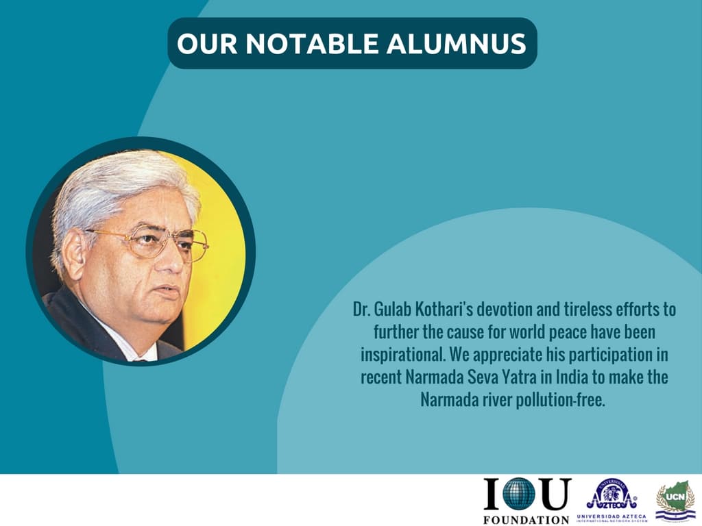 Narmada Seva Yatra: Gulab Kothari – IOU Foundation – Accredited PhD ...